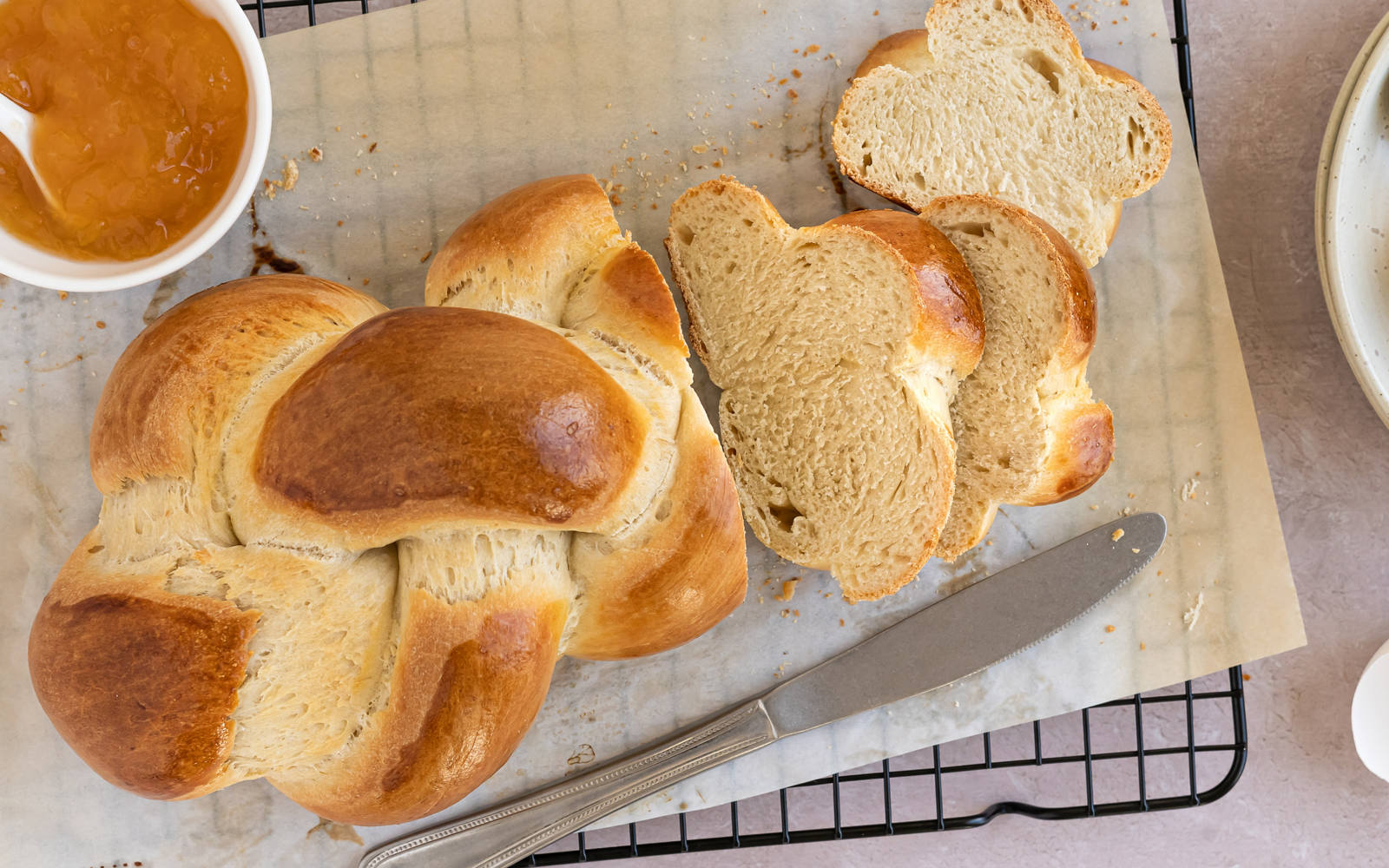 Recette de tresse au beurre avec différents tressages