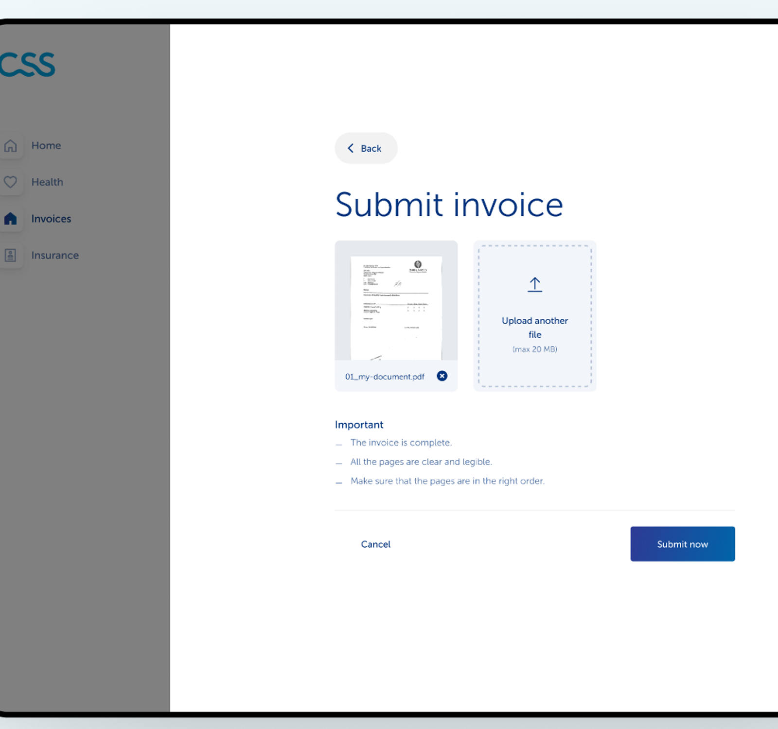 myCSS – client portal from CSS