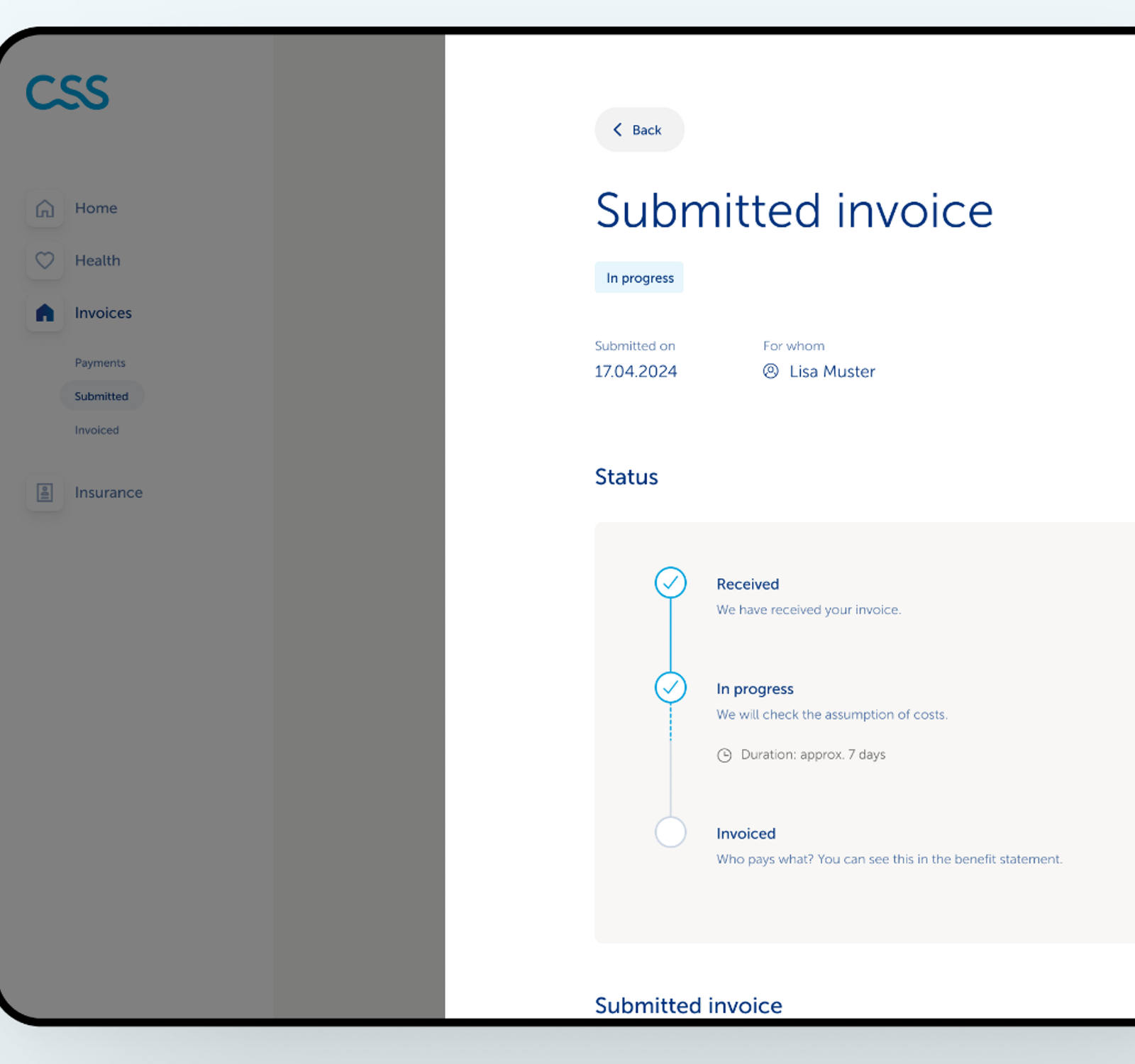 myCSS – client portal from CSS