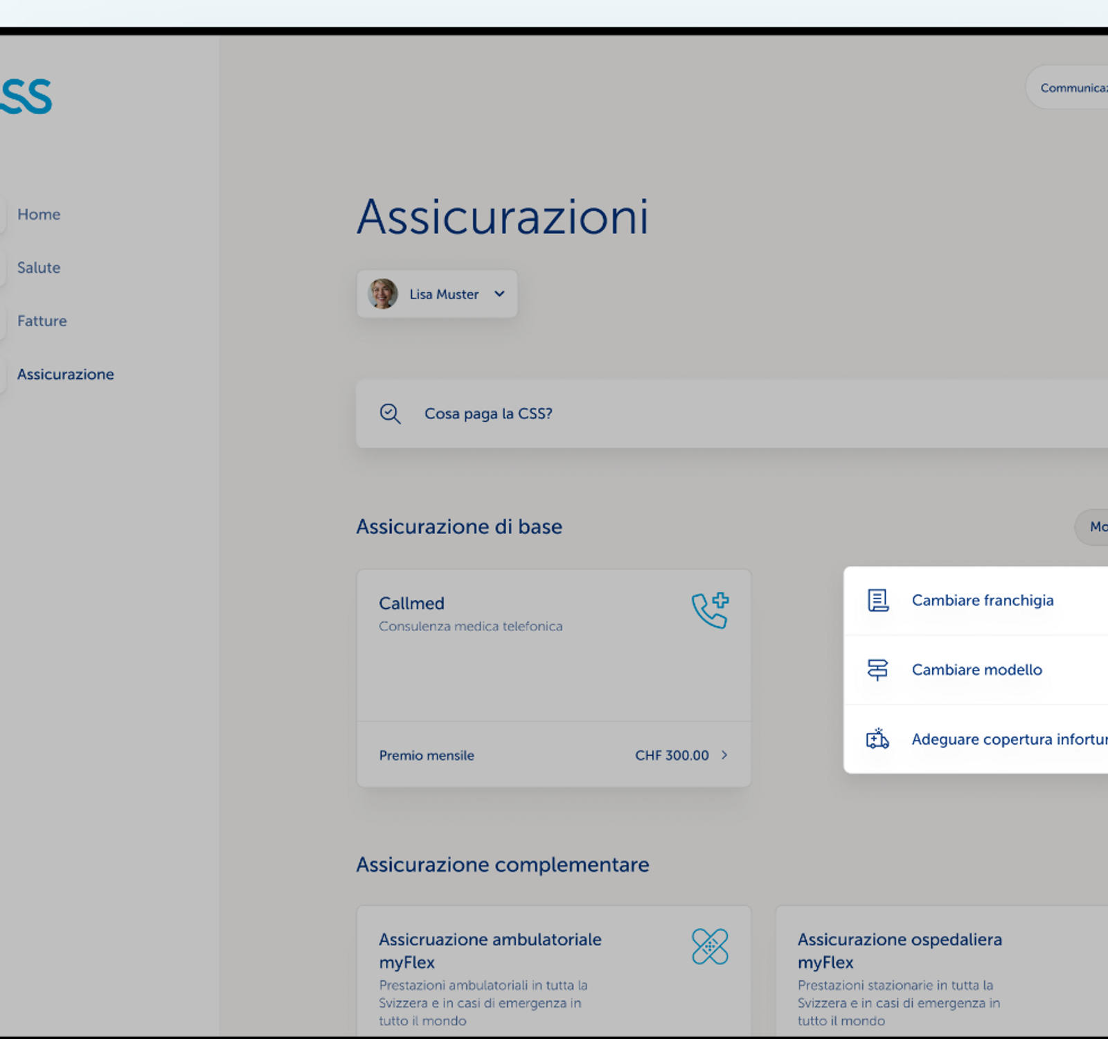 myCSS – portale clienti della CSS