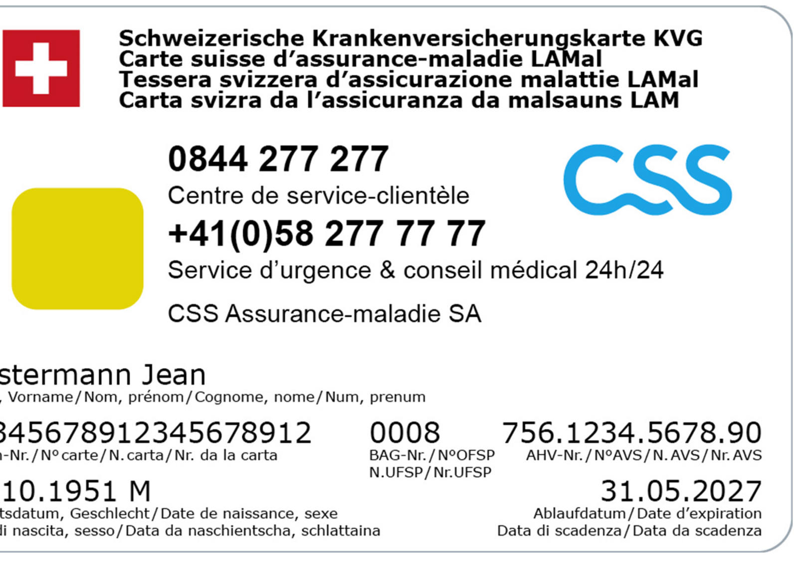 Contrat d’assurance & police à la CSS
